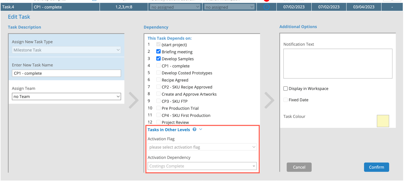 Using Task Dependencies